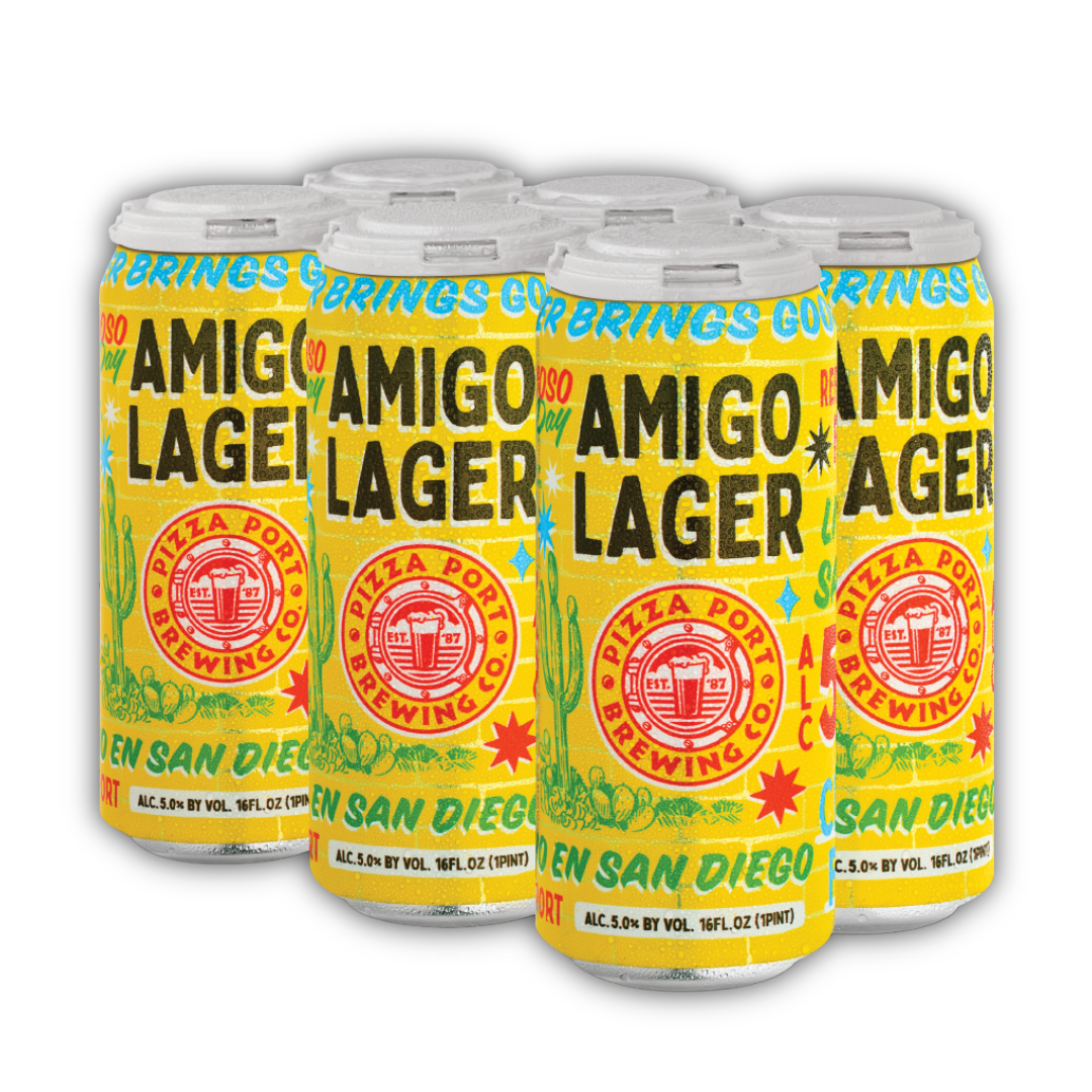 Pizza Port Brewing Amigo Mexican-Style Lager Shoreline IPA 6 Pack Cans ...