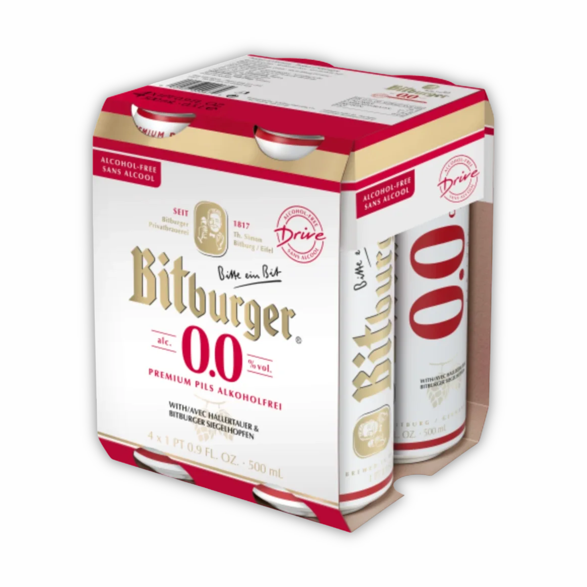 Bitburger Drive Non-Alcoholic Premium Pils 4 Pack Cans | The Bottle ...