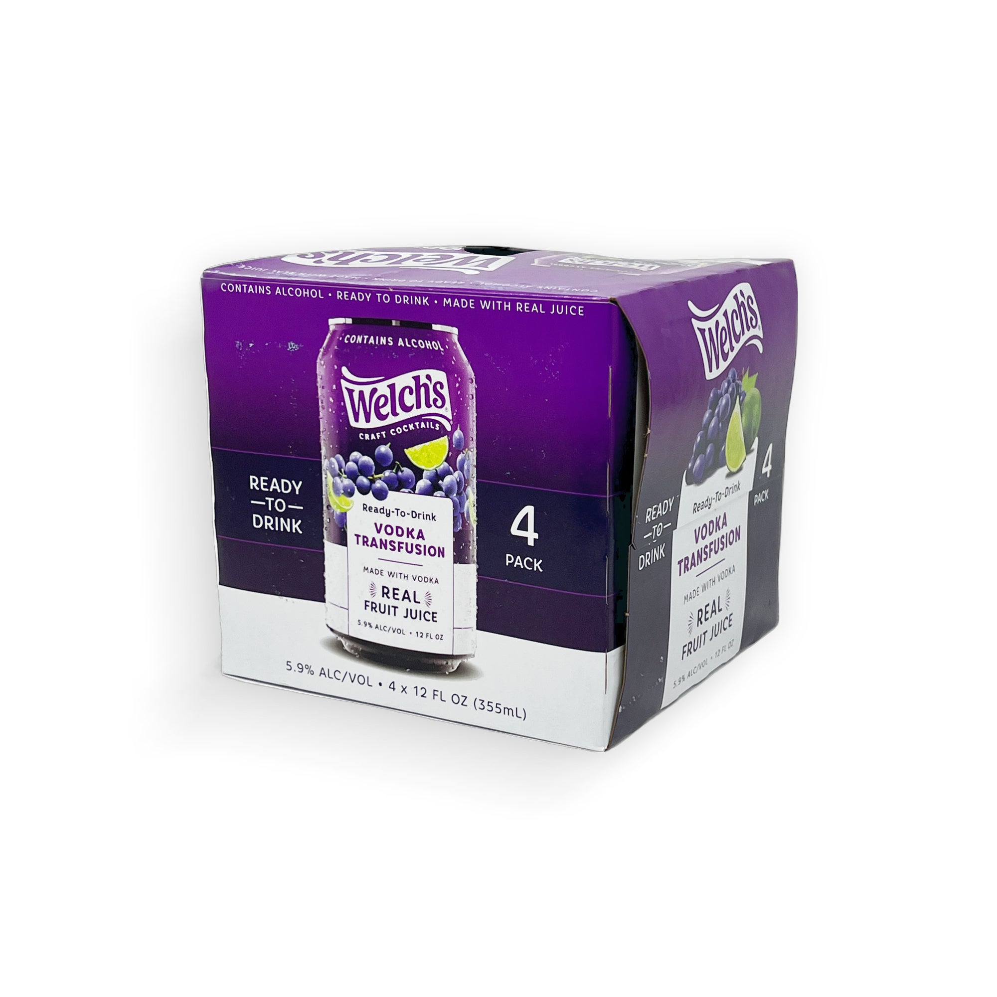 Welch's Grape Transfusion Ready to Drink Cocktail 4 Pack Cans | The ...